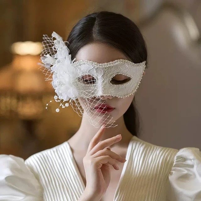 White Venetian Mask