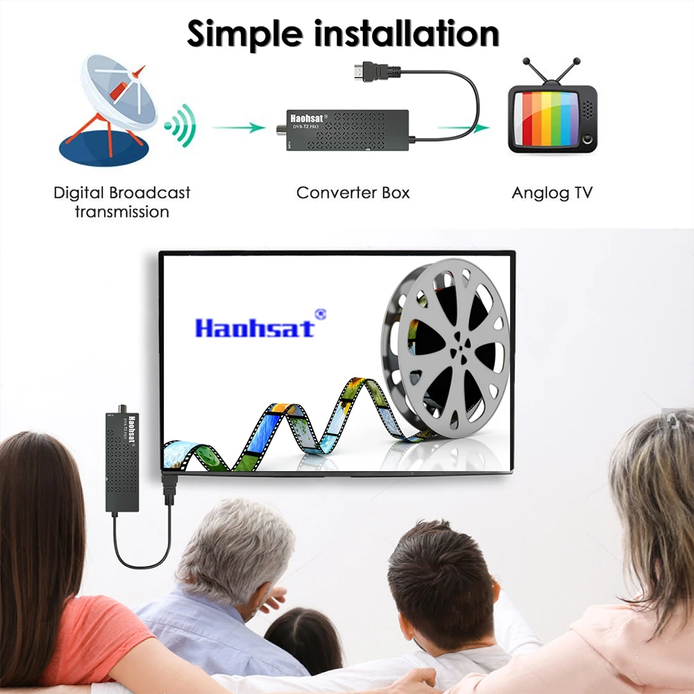 Récepteur-décodeur,décodeur numérique terrestre HEVC 4K, DVB-T2ProTV ...