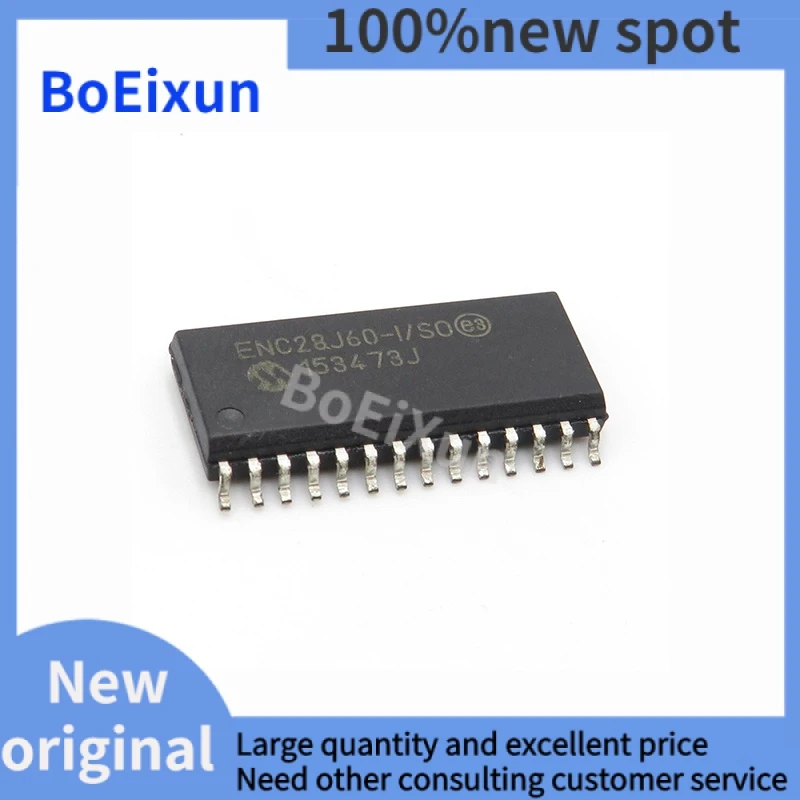 1 100 pces ENC28J60 I/so microchip smd sop 28 mcu chip marca interface controlador enc28j60 ...