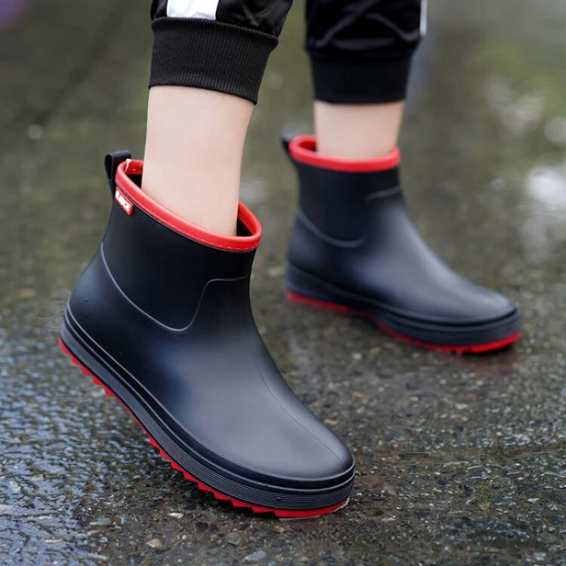 Ankle-Rubber-Boots-Women-Work-Garden-Rain-Shoes-Waterproof-Galoshes ...