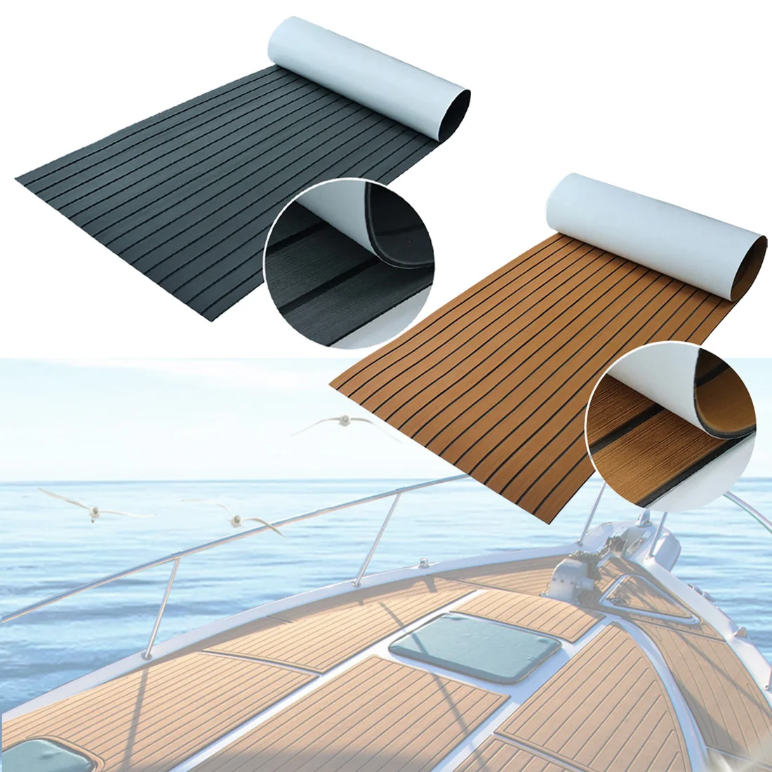 EVA-Foam-Boat-Marine-Flooring-Faux-Teak-Boat-Decking-Mat-450x2400x6mm ...