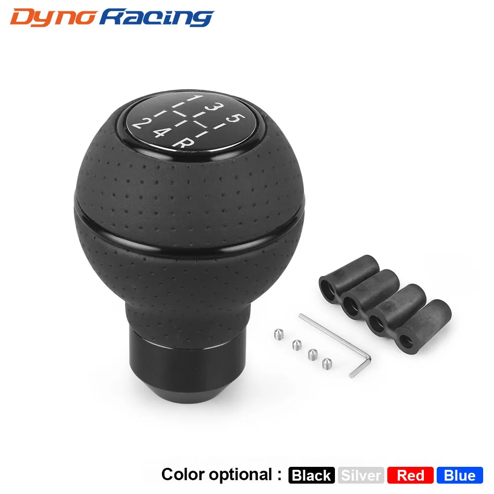 5 Speed Universal Leather＆Aluminium Car Gear Shift Knob For M8 M10 M11 ...