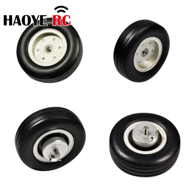 Haoye-1-Pc-Aluminum-Hub-Rubber-Wheel-With-Brake-Landing-Gear-Wheels ...