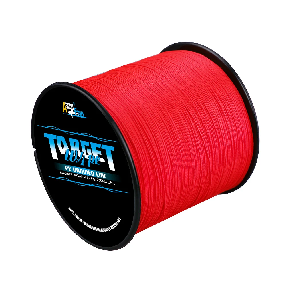 Braided-Wire-Fishing-Line-4-Strand-500M-1000M-Super-Red-Color-Never ...