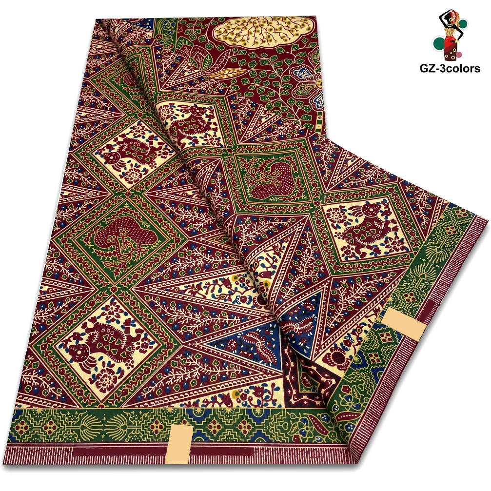 New-African-Wax-Fabric-6yards-Veritable-Soft-Nigerian-Ankara-Block ...