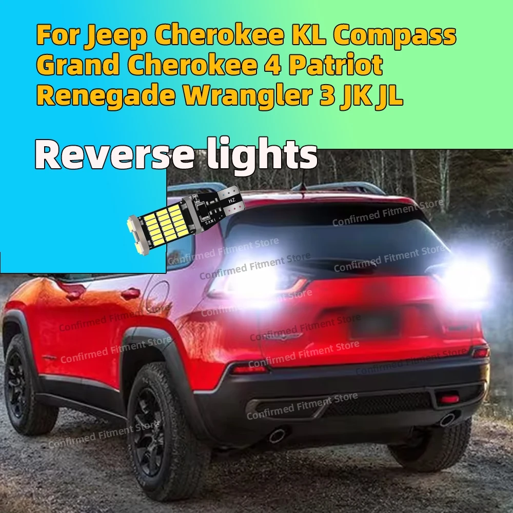 T15 High Quality 6000K White LED Reverse lights Bulbs For Jeep Cherokee ...