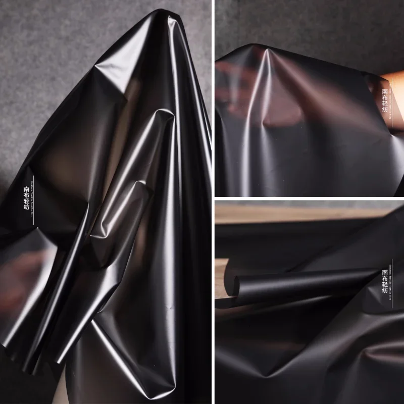 Black-Matte-Matte-TPU-Fabric-Semi-Transparent-Waterproof-Raincoat ...