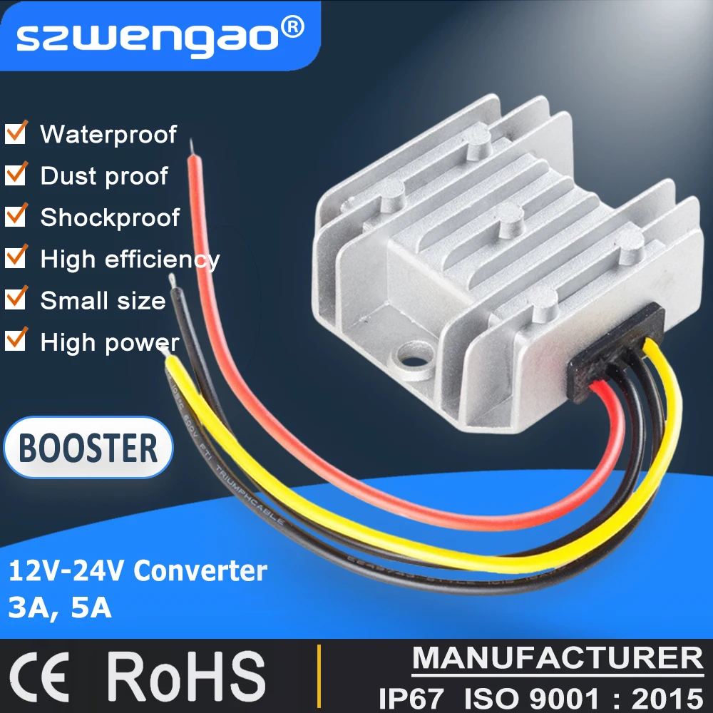 Szwengao 12v To 24v 1a 2a 3a Step-up Dc Dc Converter 12 Volt To 24 Volt ...