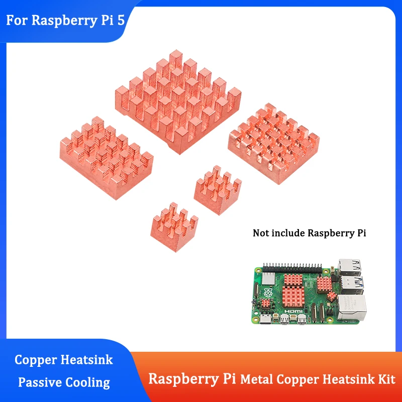 Raspberry-Pi-5-Pure-Copper-Cooling-Fin-Passive-Cooling-Pad-4-5pcs ...