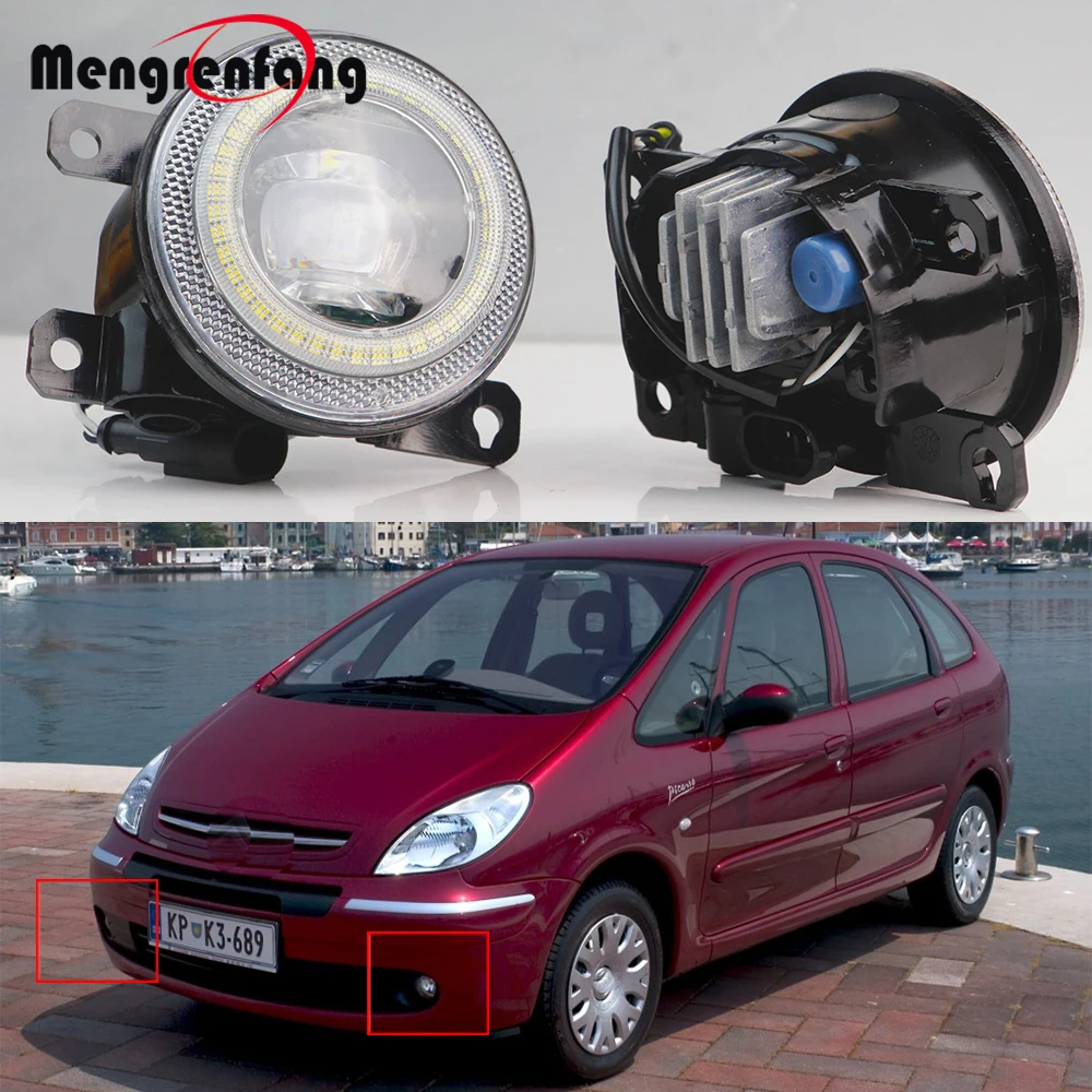 2-X-30W-H11-Car-Angel-Eye-LED-Fog-Light-Daytime-Lamp-DRL-For-Citroen ...