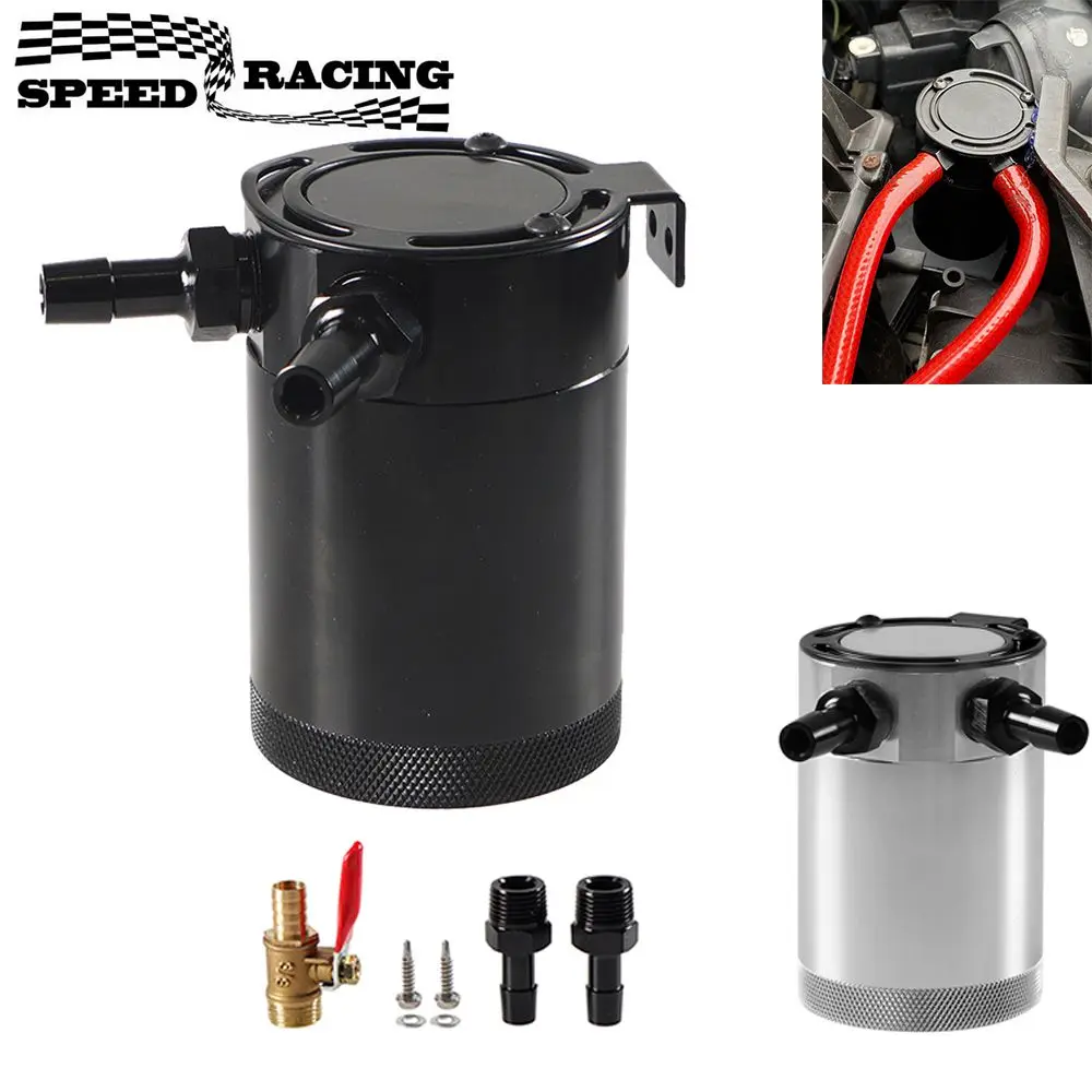 Universal Aluminum Oil Catch Can Compact Baffled 2-port Reservoir Oil ...