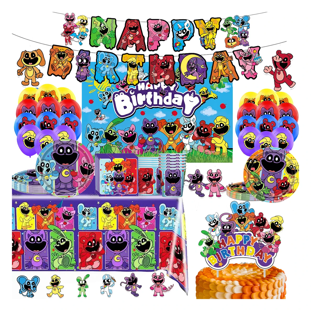 Accesorios-de-fiesta-de-cumplea-os-de-Catnap-de-Critters-sonrientes ...