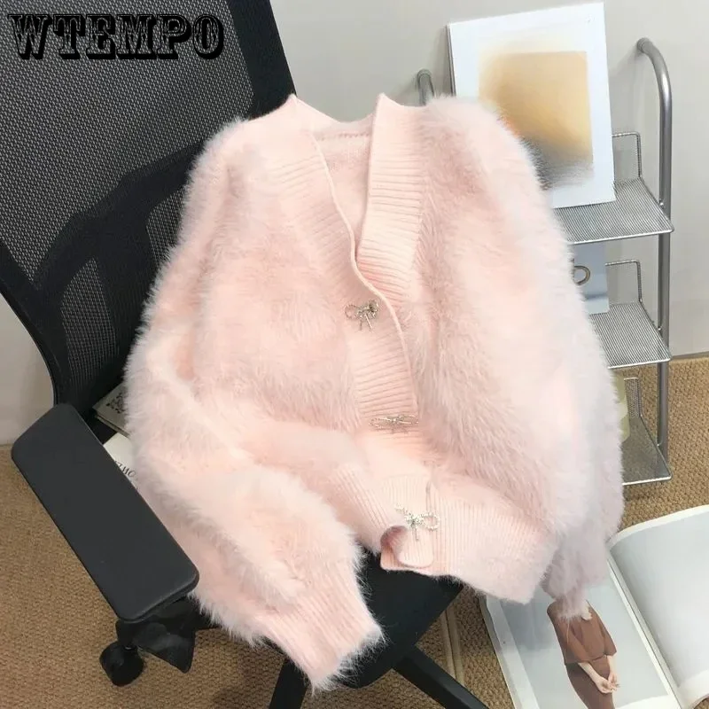 Pink-Mink-Fluffy-Coat-Women-Korean-Fall-Winter-Soft-Cardigan-Slim ...