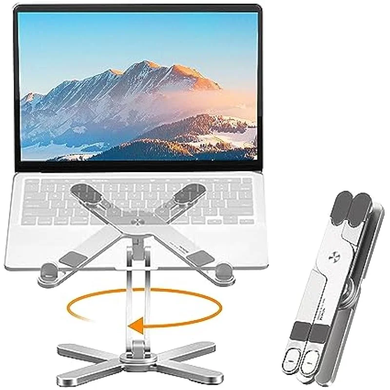Laptop-Stand-with-360-Rotating-Base-Computer-Notebook-Laptop-Riser ...