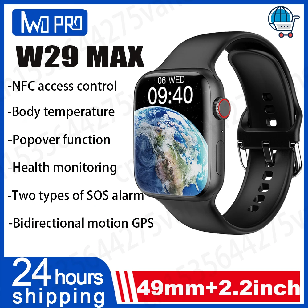 Smart-Watch-W29-W28-W27-Max-Watch-Series-9-Women-Men-49mm-Temperature ...