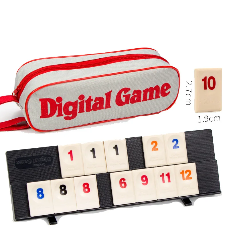 Mini Rummy Cube 4 Players Edition,Travel Rummy Game Set with Portable ...