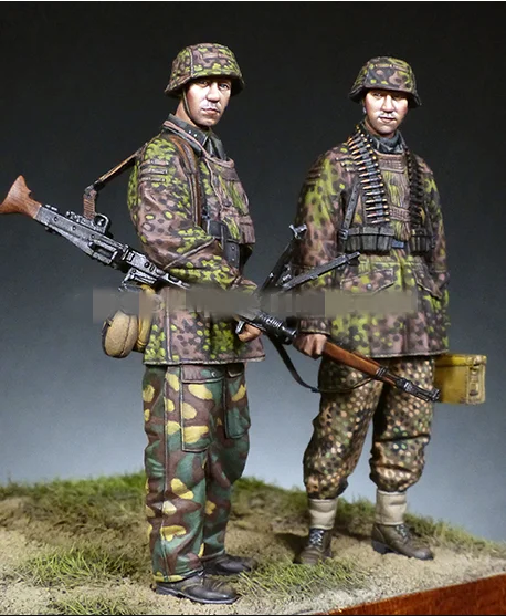 1/35 Resin Figure Model Kits Wwii Machine Gun Group Unassambled ...