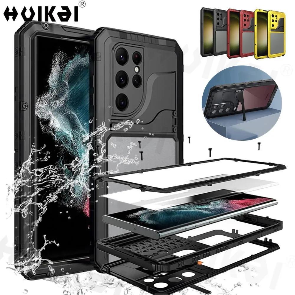 Metal-Waterproof-Case-for-Samsung-Galaxy-S23-Ultra-5G-S23-Plus-S23 ...