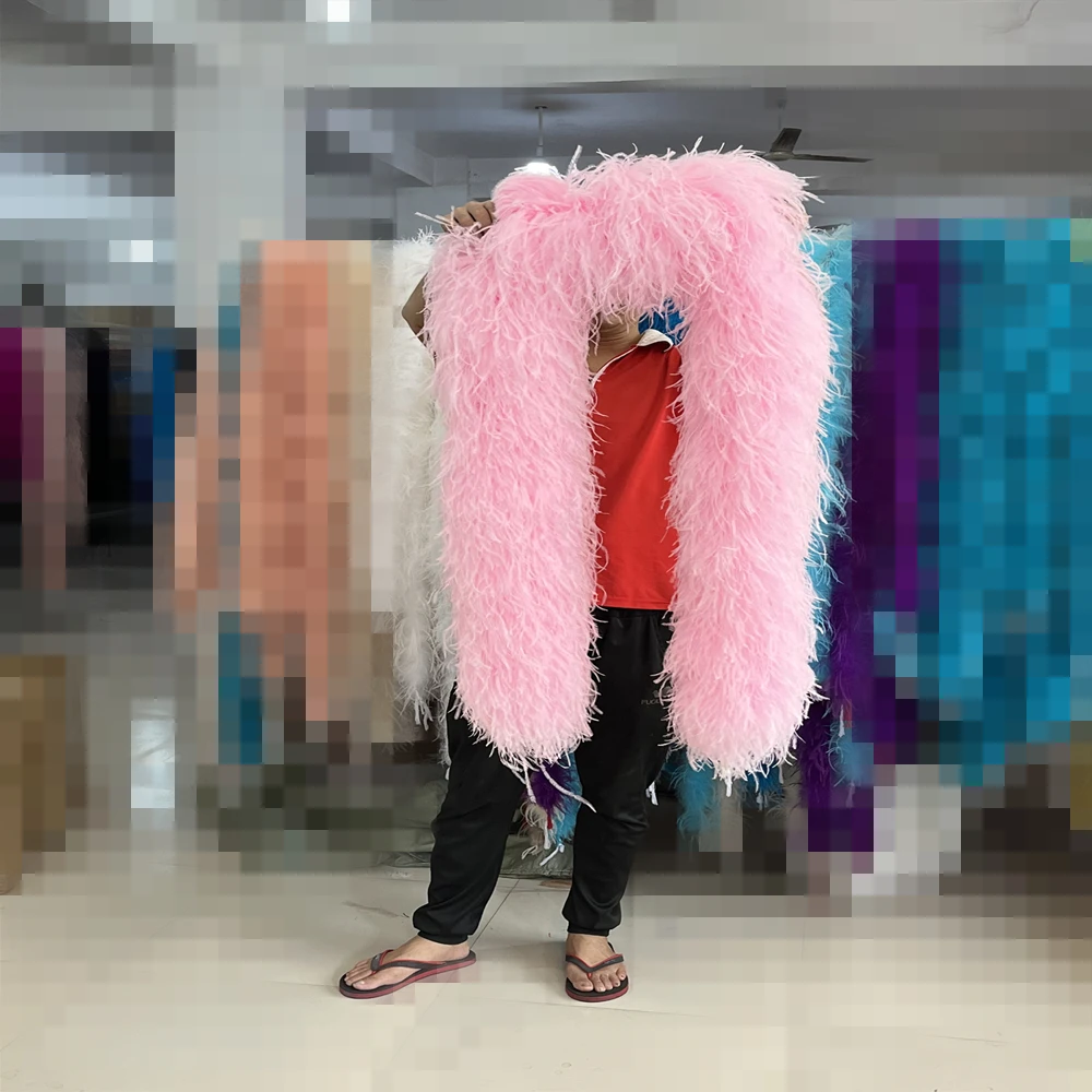 35Ply Big Fluffy Boa Natural Ostrich Feathers boa Party Dress Tops ...