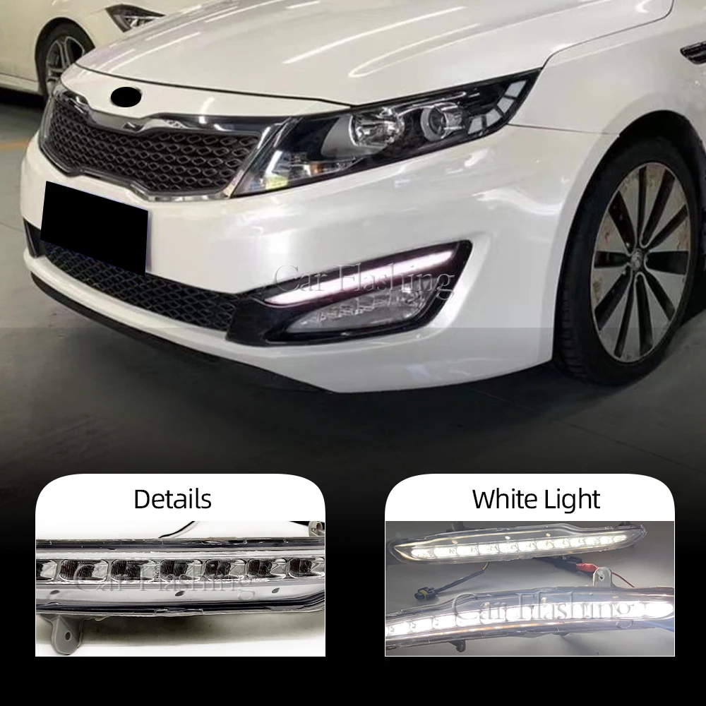 Car-Left-Right-DRL-Front-Bumper-LED-Daytime-Running-Light-For-KIA-K5 ...