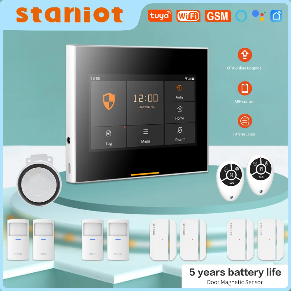 Staniot-Tuya-Smart-Wireless-Security-Home-WiFi-GSM-Alarm-System-Burglar ...
