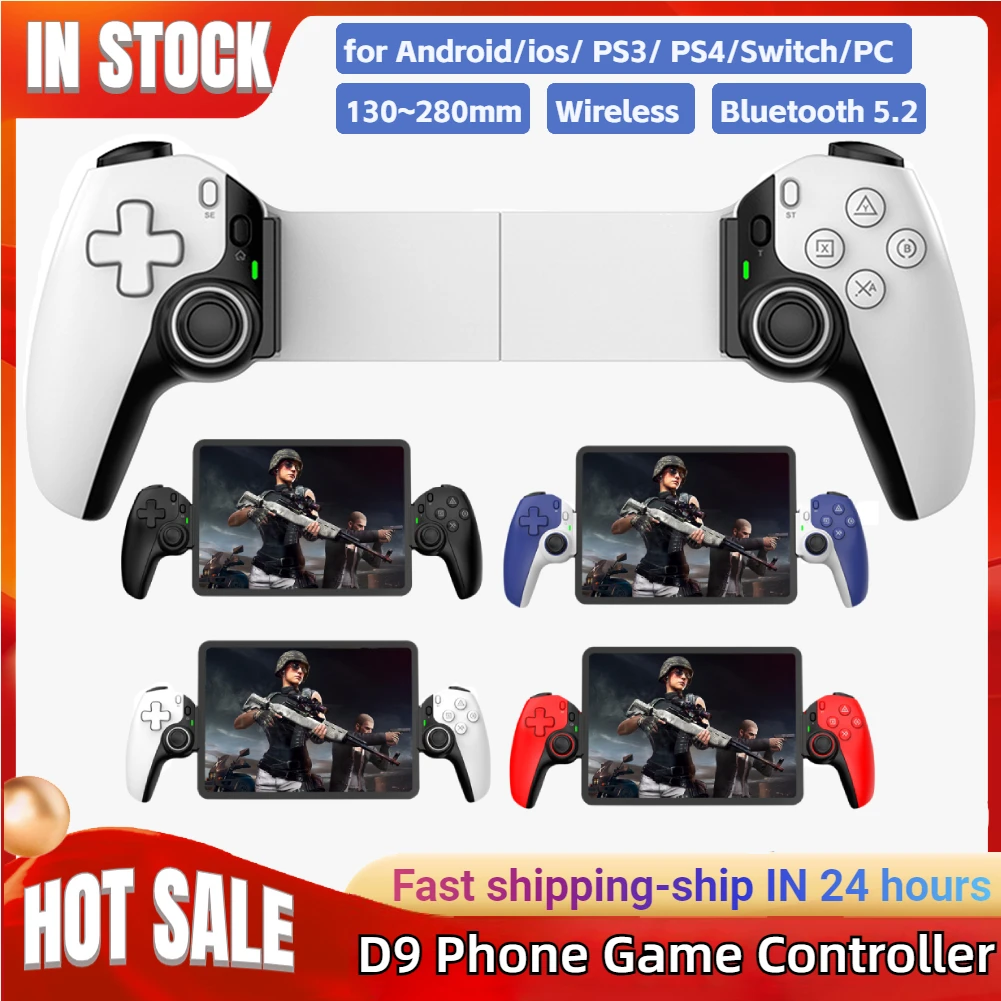 D9 Mobile Phone Stretching Game Controller Dual Vibration Bluetooth ...