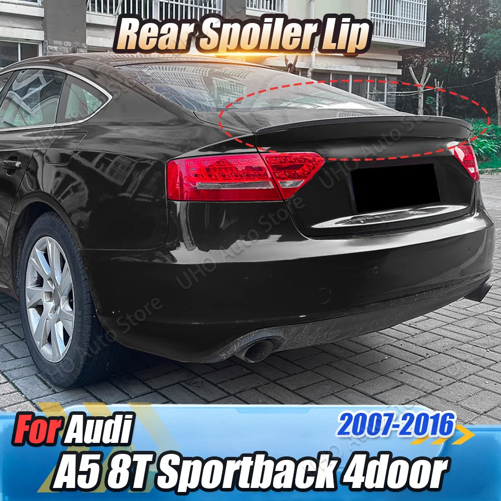 S5 Style Car Rear Trunk Spoiler Body Kits Tail Wing Carbon Fiber Look ...