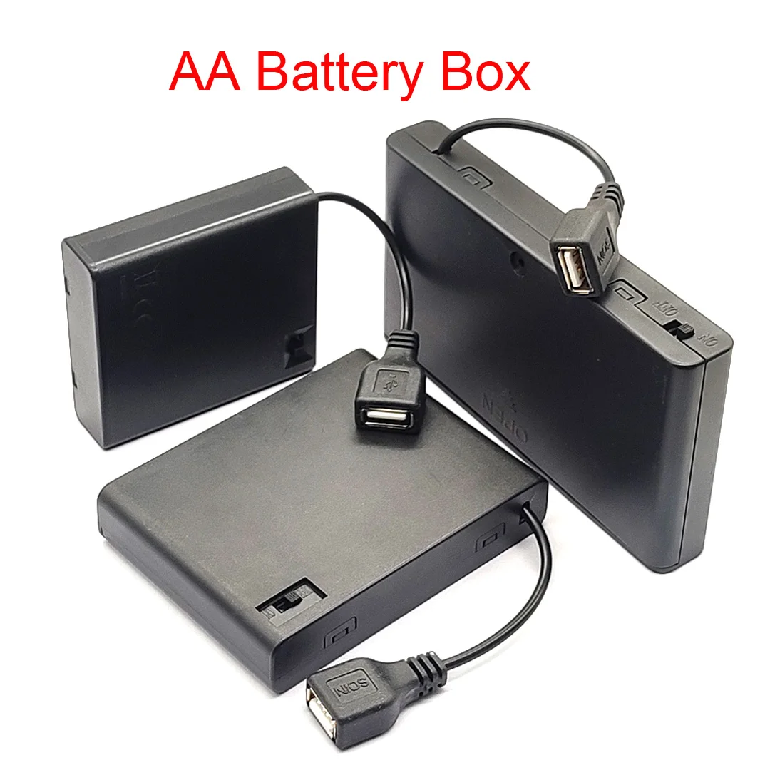 2/3/4/6/8 Slot Aa Battery Holder Aa Battery Box Aa Battery Case With ...