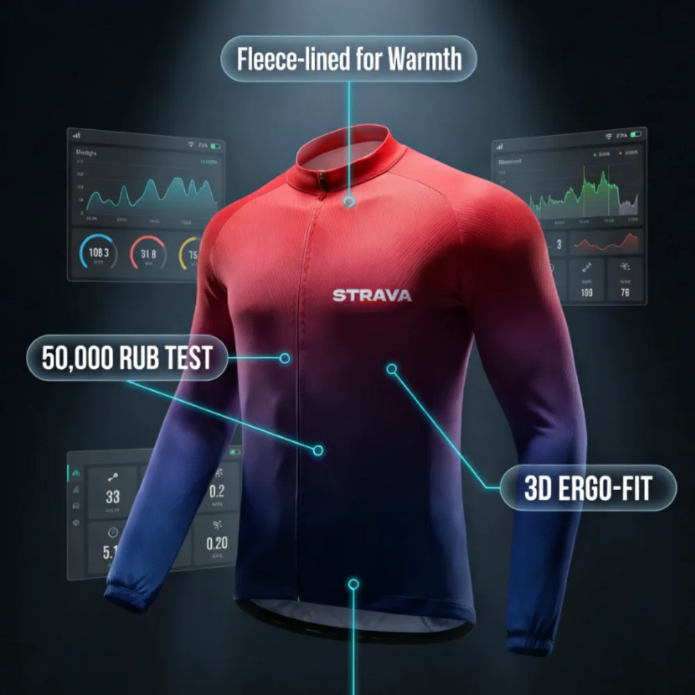 STRAVA Cycling Winter Clothes For Men Bicycle Clothing Set Men's ...