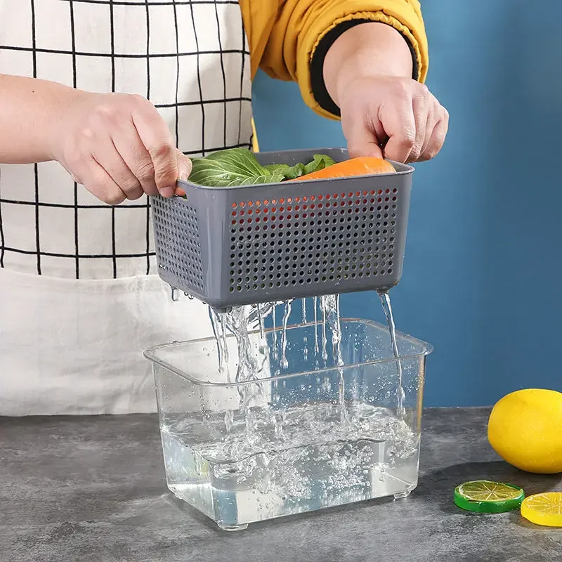 1-7L-Refrigerator-crisper-Japanese-transparent-double-layer-multi ...