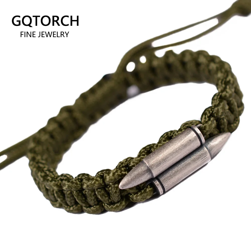 Hand Braided Outdoor Simple Umbrella Rope Bracelet With 925 Sterling ...