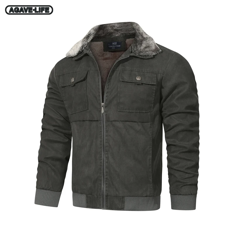 Winter-Men-s-Windproof-Jackets-Warm-Plus-Fleece-Lapel-Outcoats-Men ...