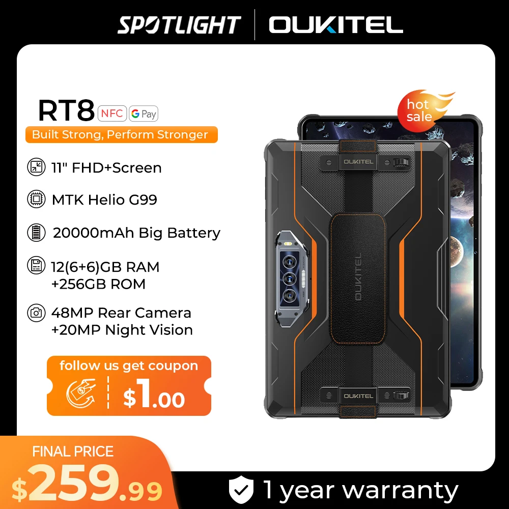 Oukitel-RT8-Rugged-20000mAh-Tablet-11-FHD-Display-6GB-256GB-Helio-G99 ...