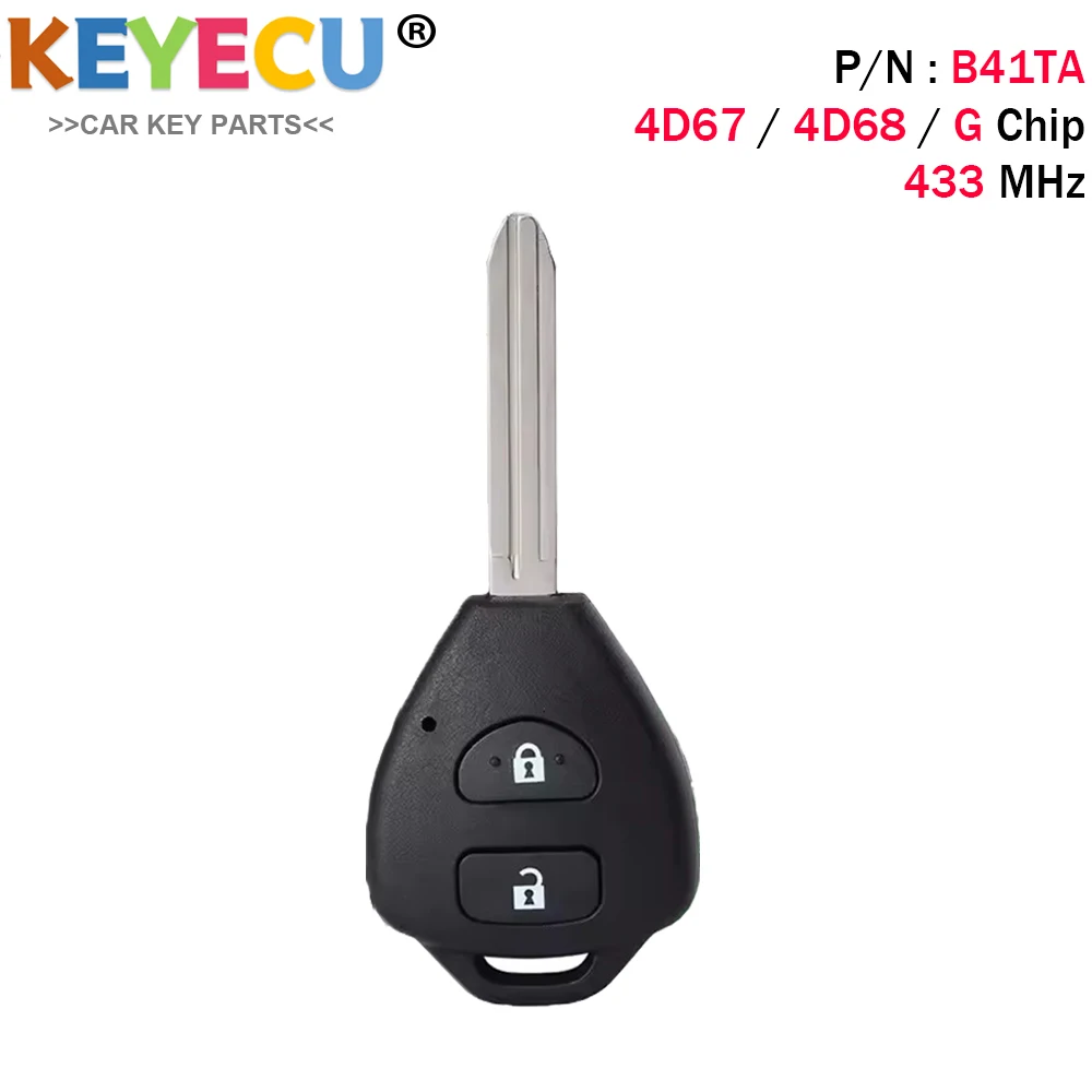 Model B41TA Remote Control Car Key for Toyota Yaris 2006 2007 2008 2009 ...