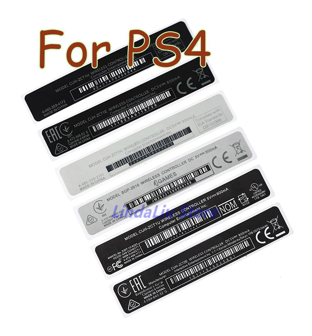 5pcs housing Shell Slim Black Back Lable Sticker For PS4 Repair Parts ...
