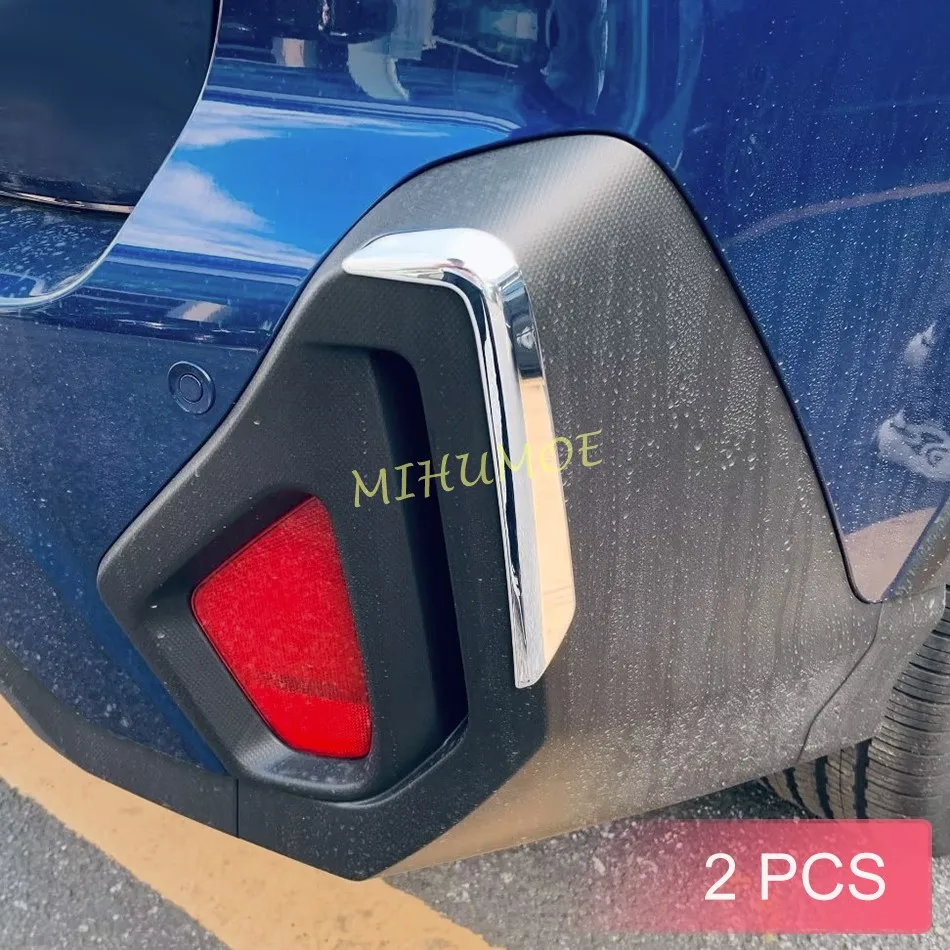 For-Subaru-Crosstrek-2024-Chrome-Rear-Bumper-Side-Strips-Bezel-Fog ...