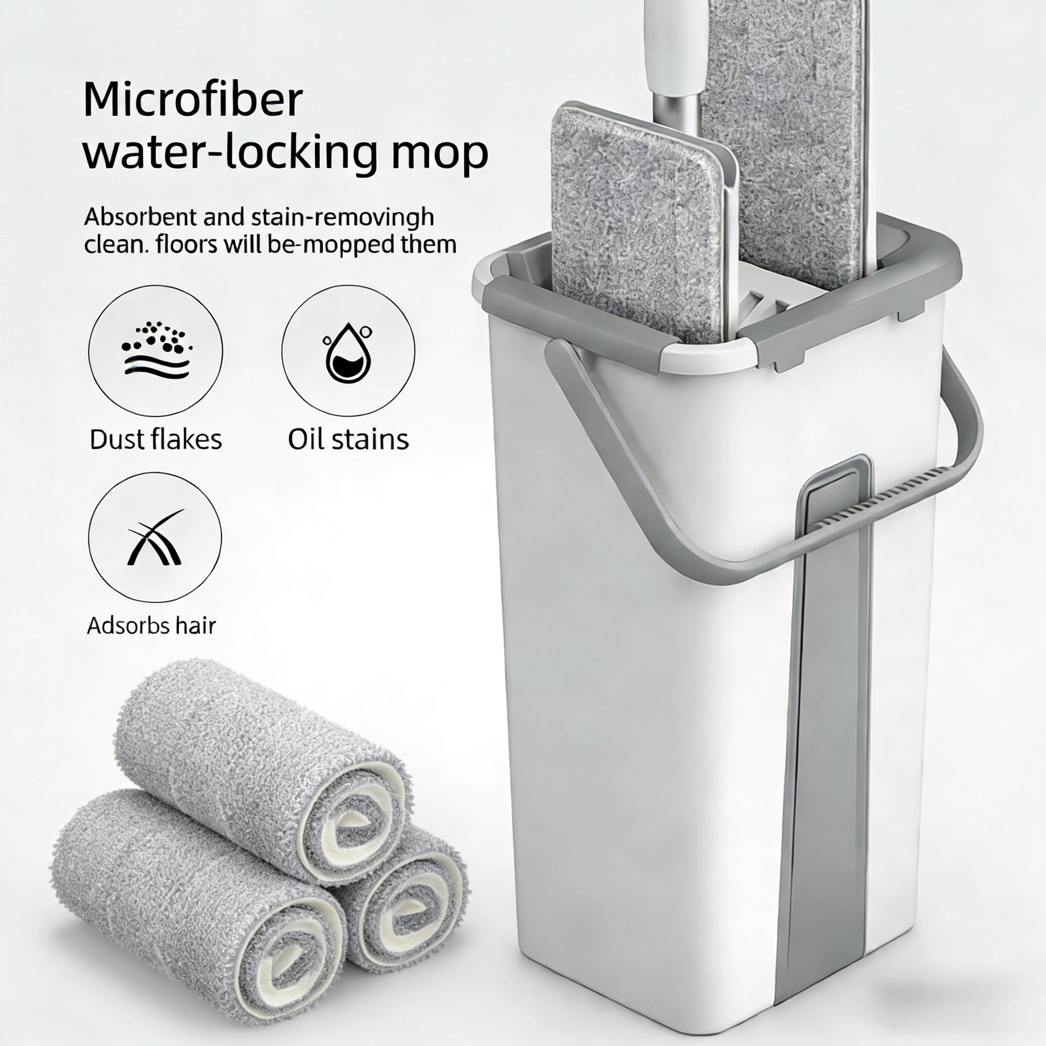 Household flatbed mop that can be cleaned without hand washing - Mop ...