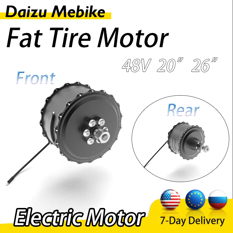 Fat-Tire-Hub-Motor-48V-1000W-20Inch-26-Inch-Electric-Bicycle-Droupout ...
