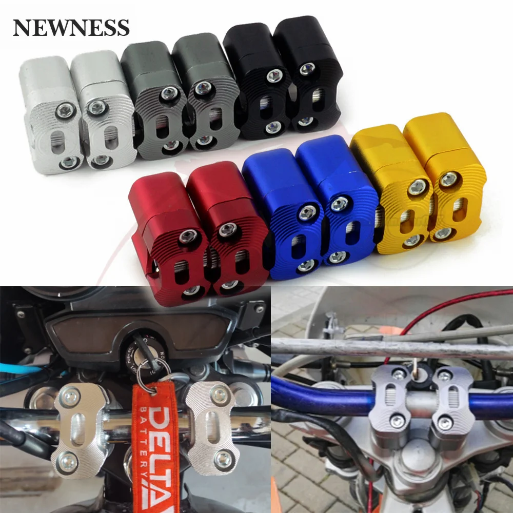CNC-Billet-HandleBar-Fat-Bar-Risers-Mount-Clamp-Adaptor-22MM-To-28MM-For-Pit-Dirt-Bike.jpg