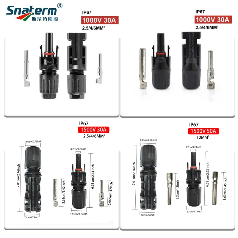 Solar-Connector-30A-50A-Branch-parallel-connection-1000V-1500VDC ...