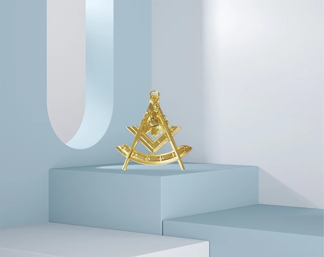 Masonic Past Master Jewel Past Master Golden Tone Jewel For Masonic ...
