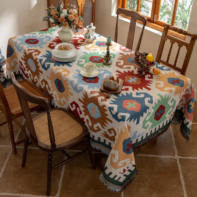 Multi-Functional-Tablecloth-Cotton-Yarn-Tassel-Dining-Table-Cloth ...