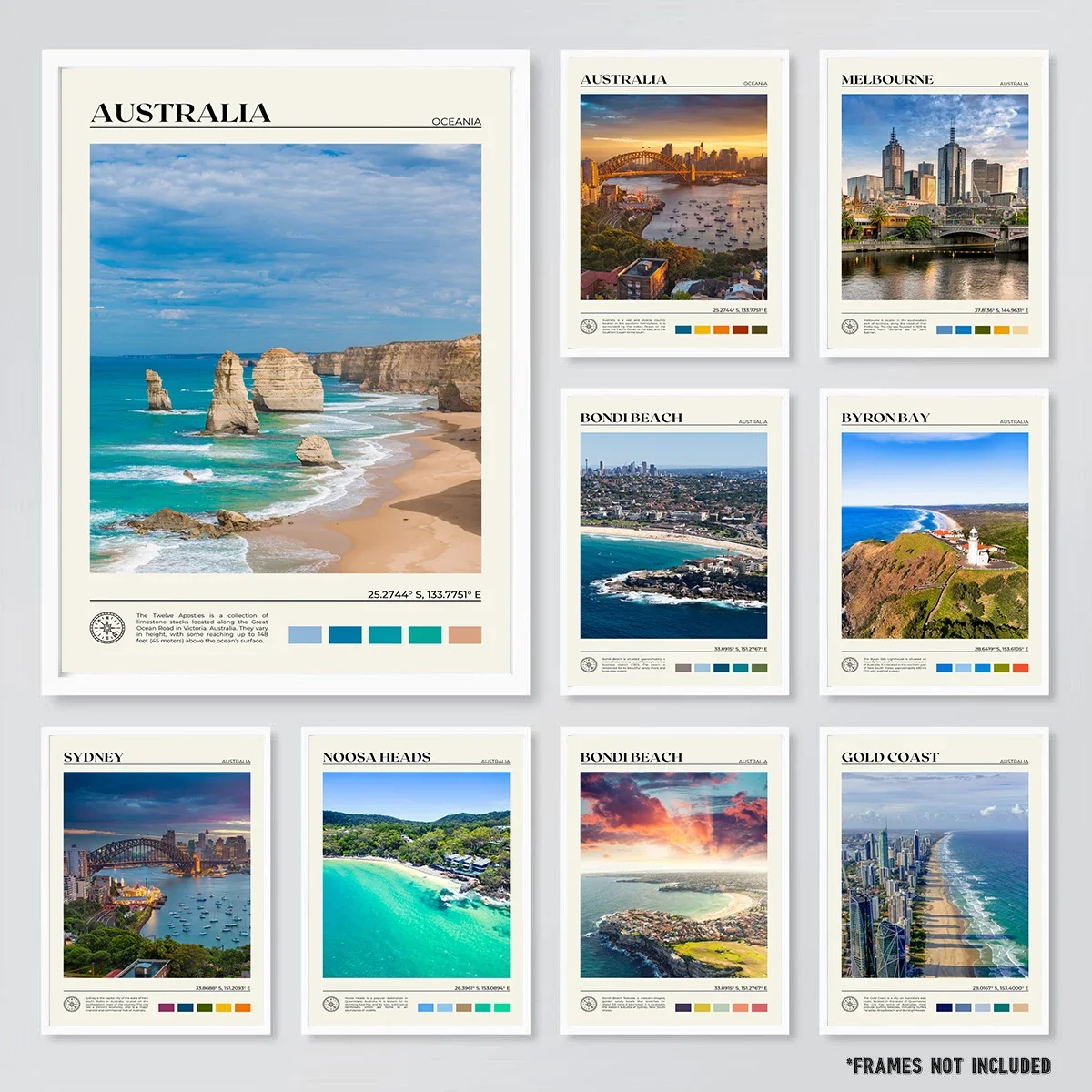Modern Australia Landscape Wall Art City Travel Poster Canvas Printing ...