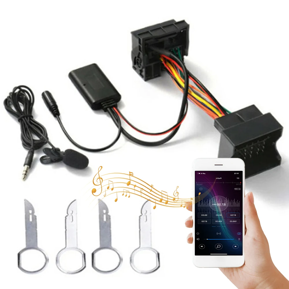 Car-Bluetooth-Compatible-Aux-in-Adapter-with-Mic-Microphone-Handsfree ...