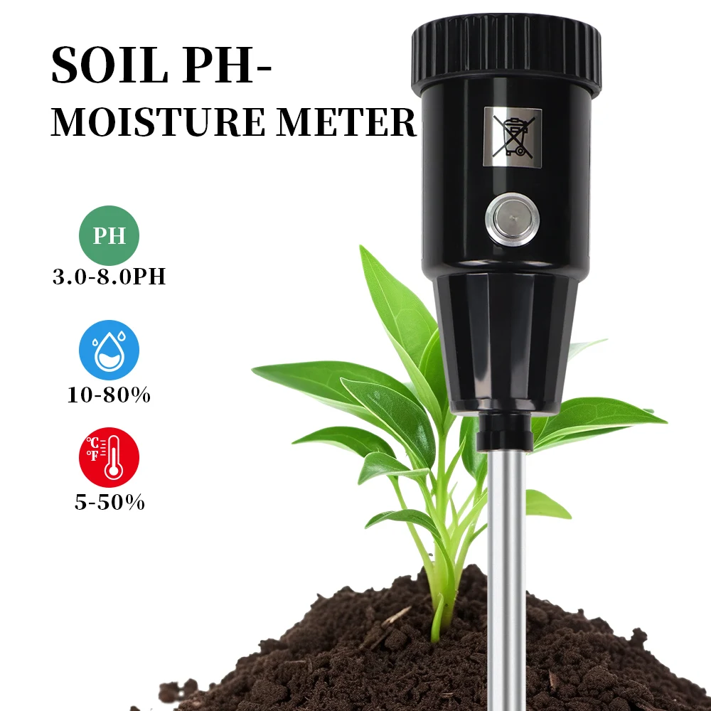 Portable-Soil-PH-Moisture-Meter-Professional-Soil-Tester-Waterproof-PH ...