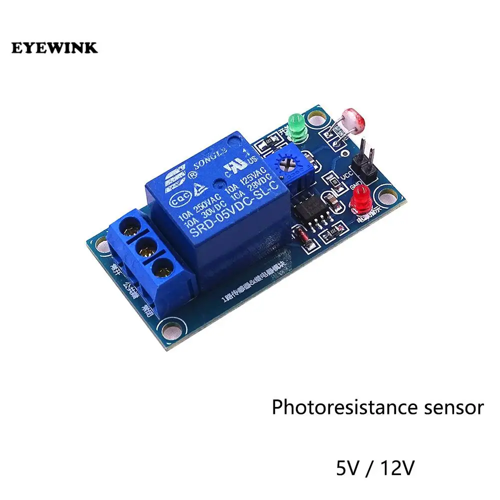 5V-12V-Light-Photoswitch-Sensor-Switch-LDR-Photoresistor-Relay-Module ...