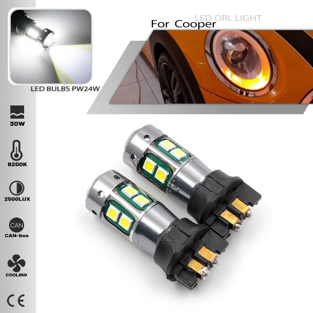 2pcs-Canbus-For-2014-up-MINI-Cooper-F55-F56-only-PW24W-PWY24W-LED-Bulbs ...