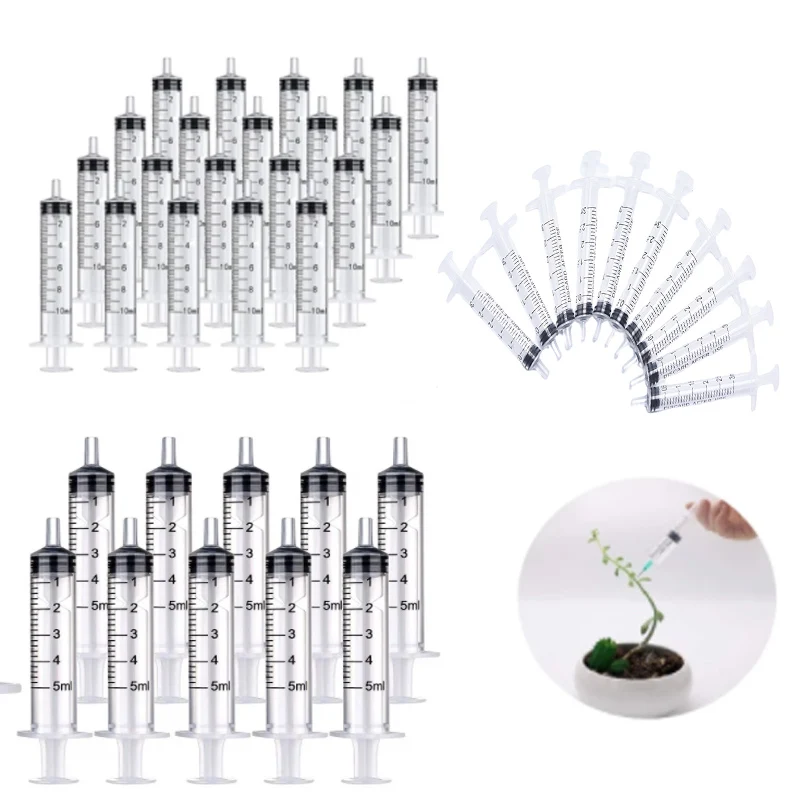 1-20Pcs-Reusable-2ml-100ml-Plastic-Syringe-Small-Capacity-Clear ...