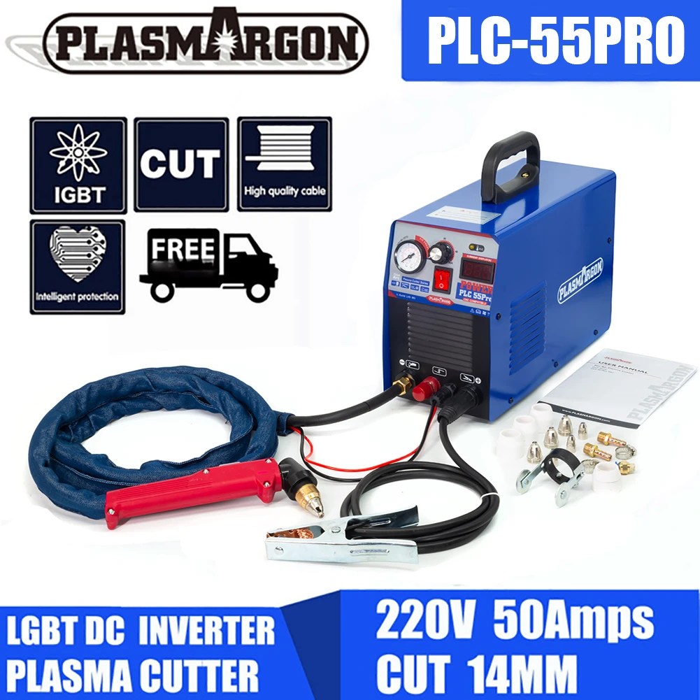 Cut55p Portable Plasma Cutter Igbt 220v+/-15% Inverter Dc 55 Amp Non ...