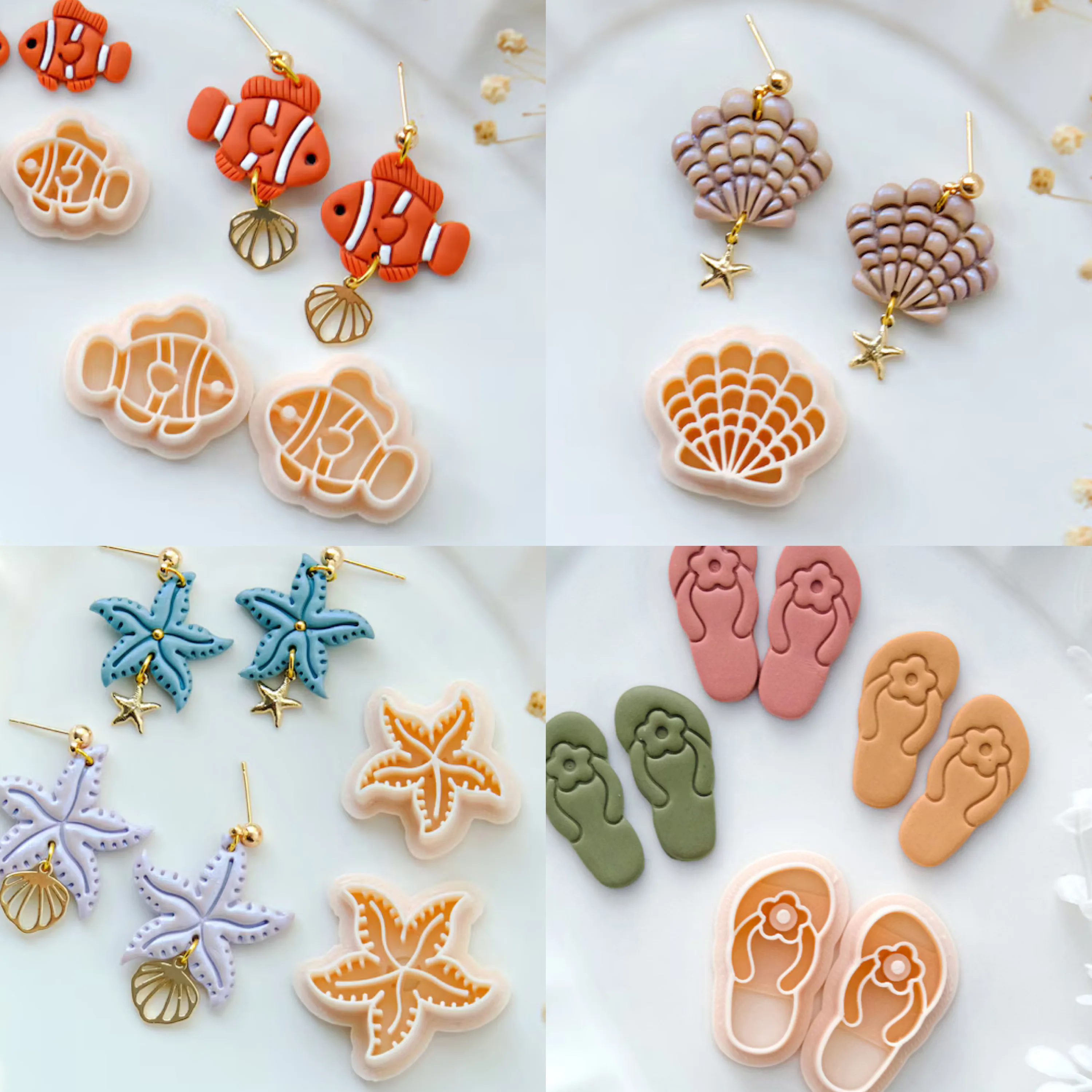 Seashell-Polymer-Clay-Cutter-Summer-Clay-Cutters-Clay-Earring-Cutter ...